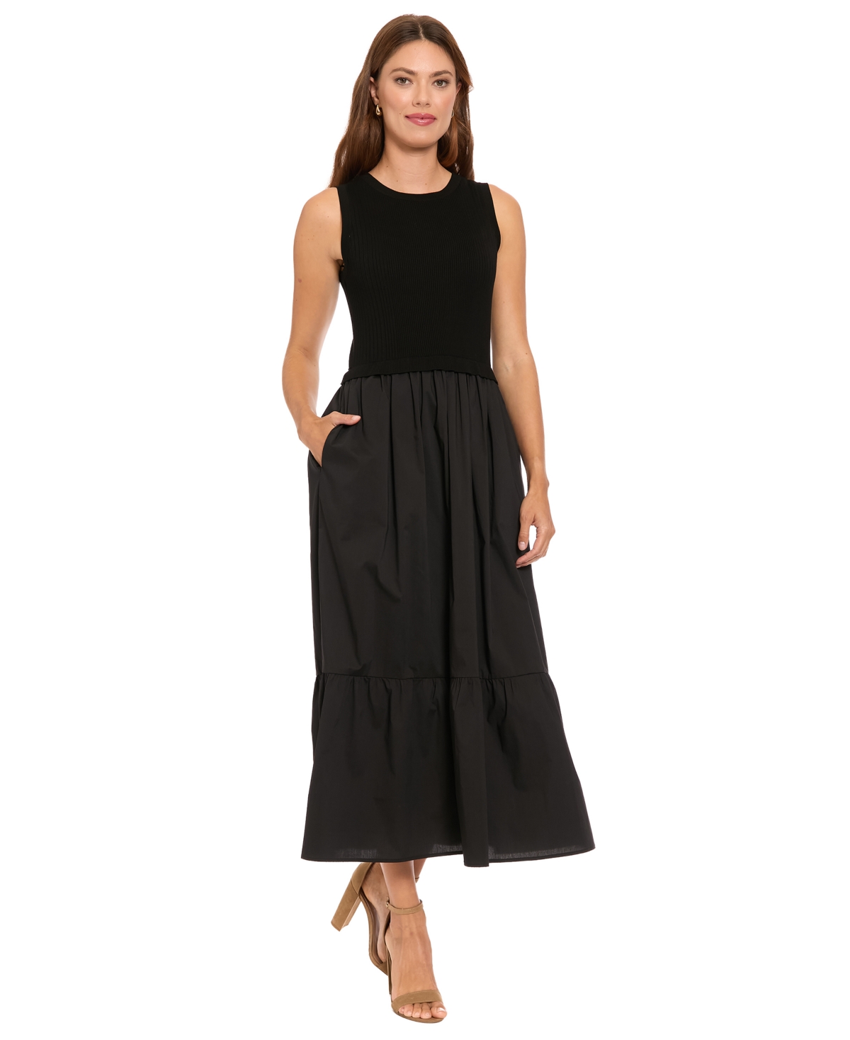 Click here for London Times Womens Crewneck Dress - Black prices