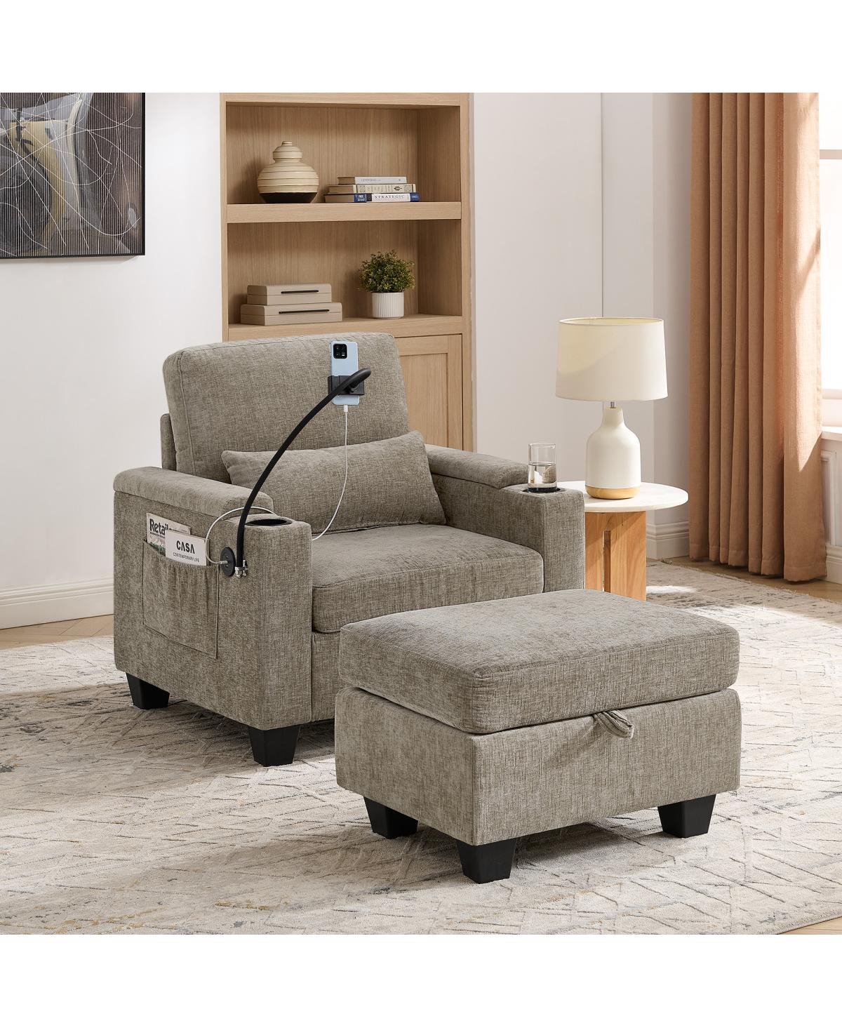 Click here for Streamdale Furniture Single Sofa Recliner with Ott... prices