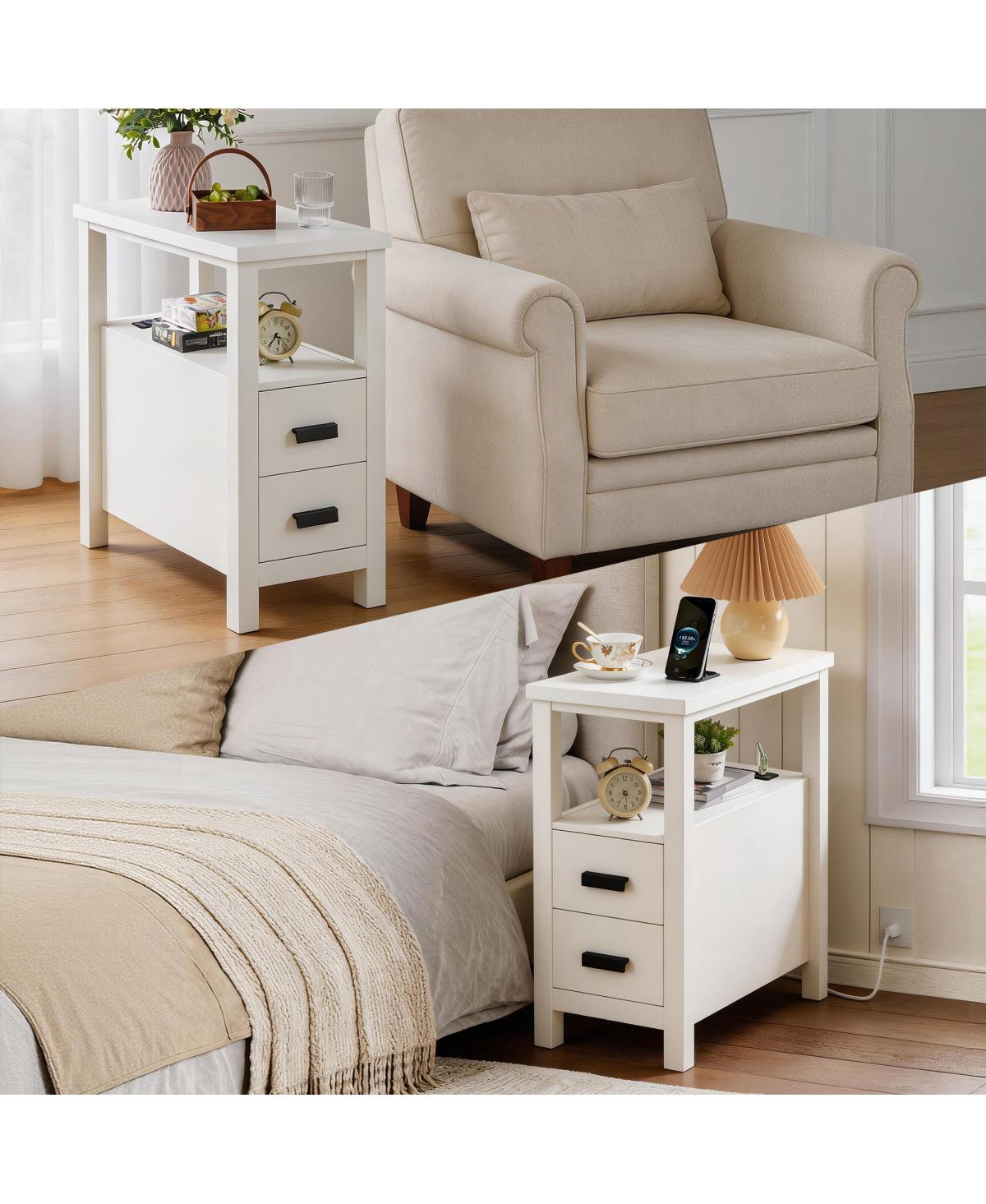 Click here for Streamdale Furniture Rustic End Table Charging Sta... prices