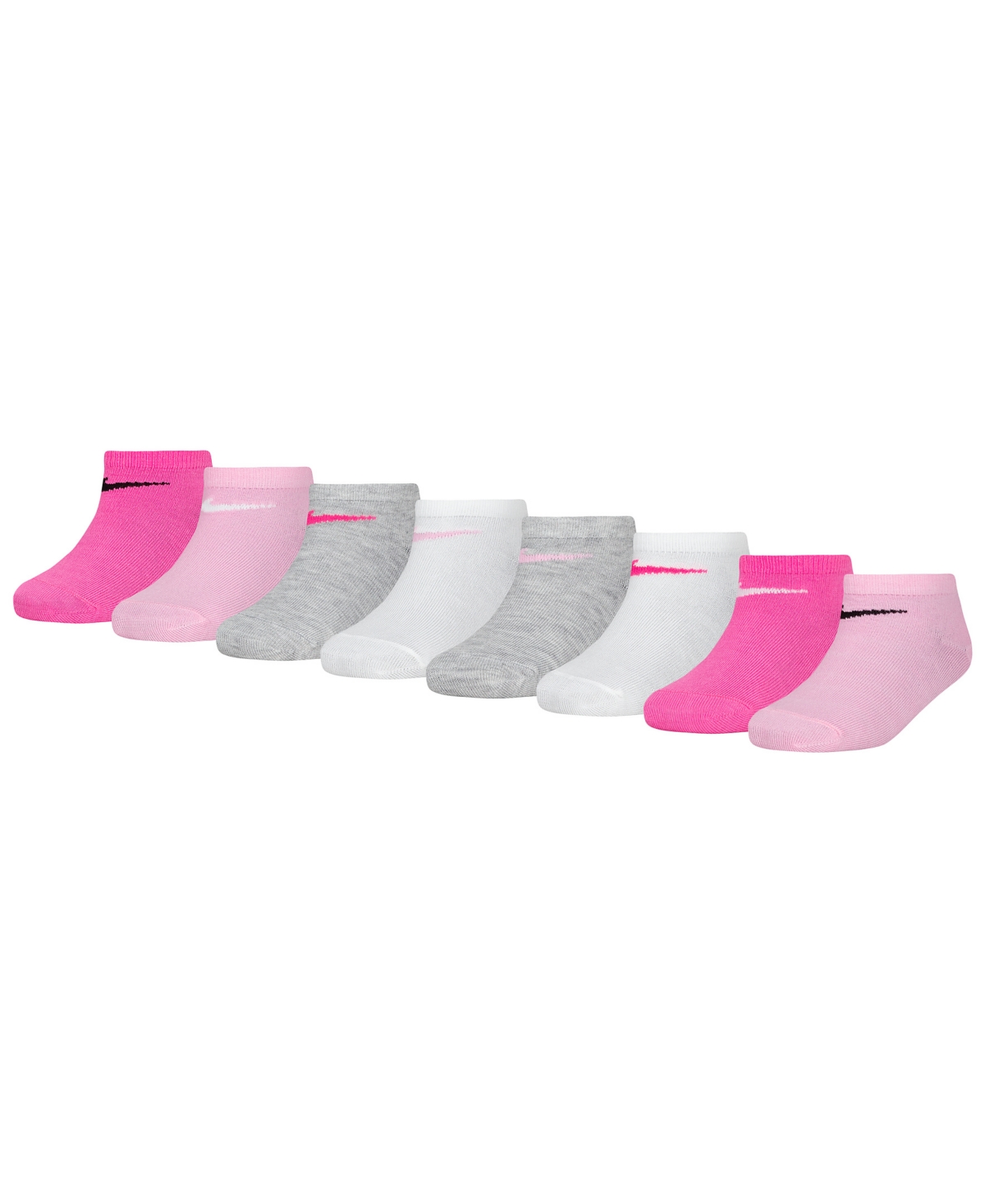 Click here for Nike Boys 4-7 Low Cut Socks  8-Pack - Pink/Multi prices