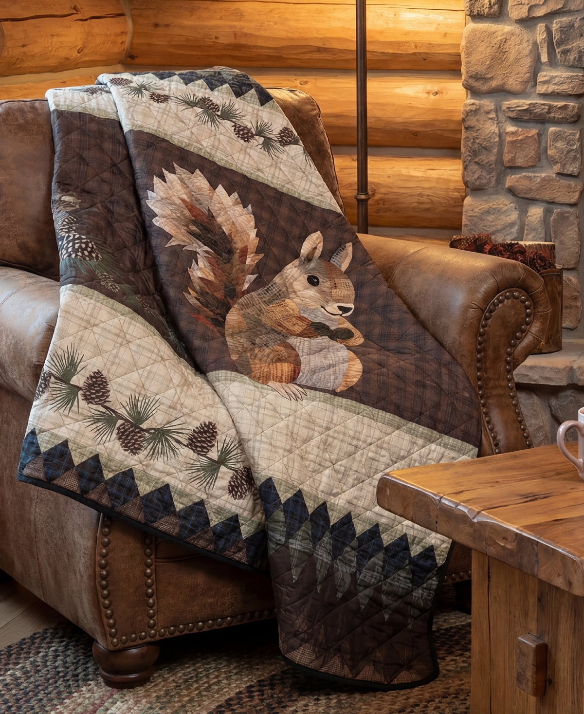 Click here for Donna Sharp Pine Circle Reversible Throw  50 x 60... prices