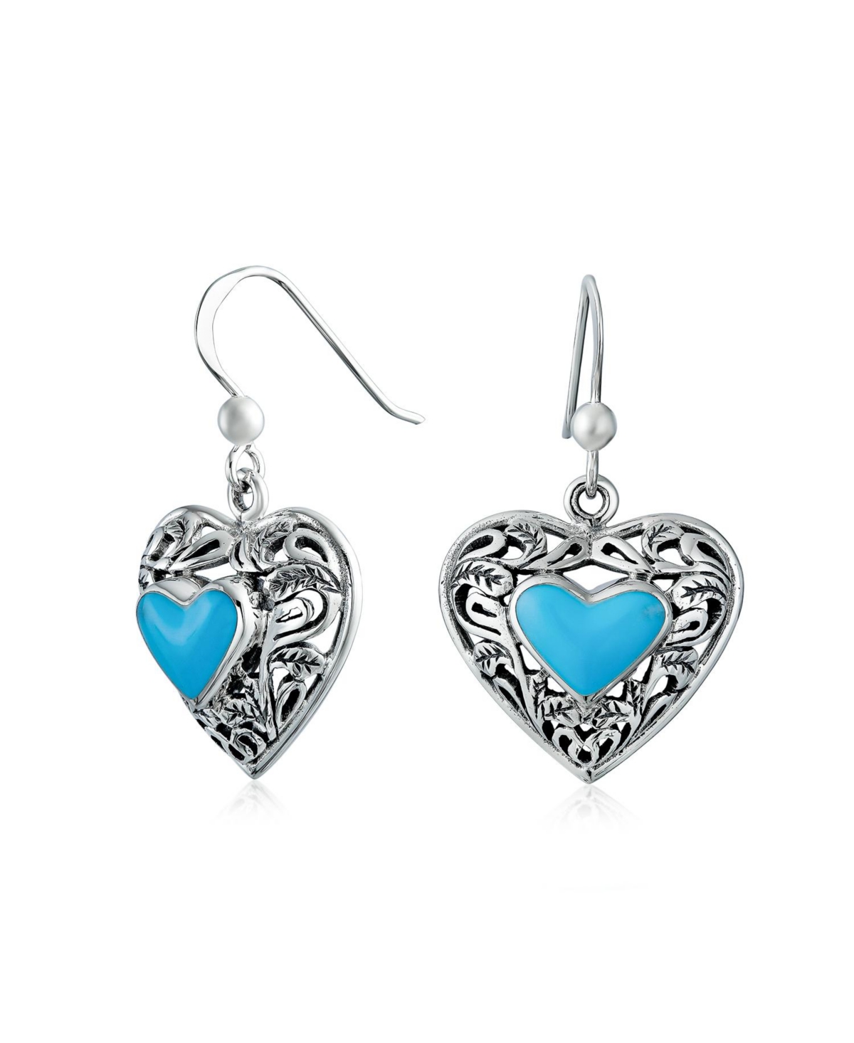 Click here for Bling Jewelry Bali Style Natural Turquoise Heart S... prices