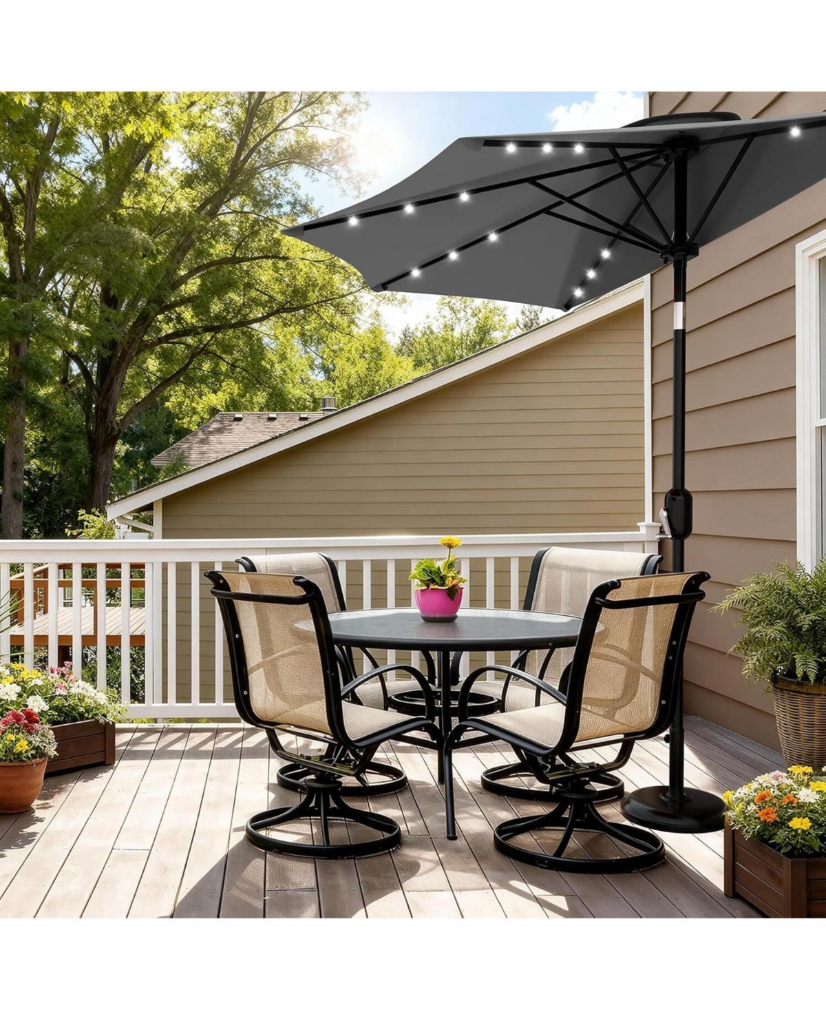 Click here for gaomon 9FT Half Patio Umbrella with Smooth Crank L... prices