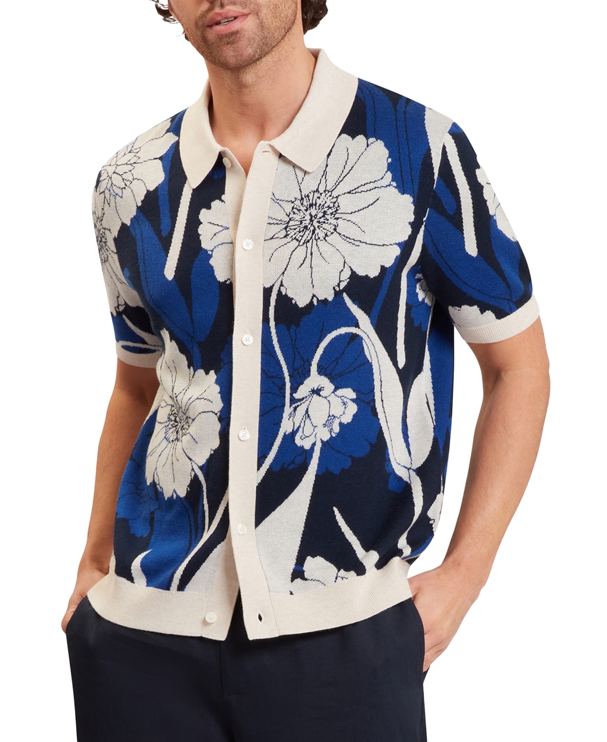 Click here for Ted Baker Mens Floral Jacquard Short-Sleeve Shirt... prices