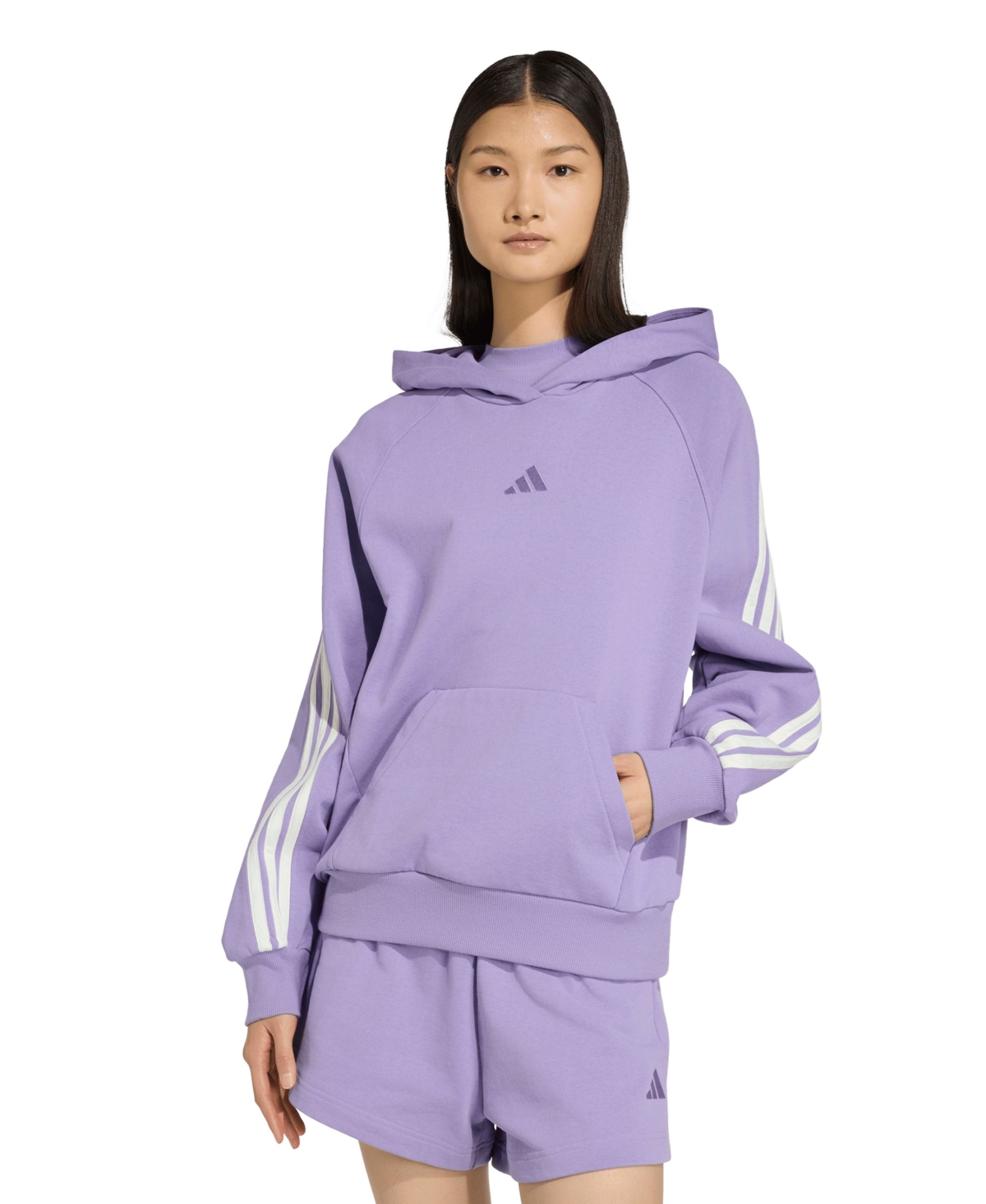 Click here for adidas Womens 3-Stripes Pull-On Hoodie - Magic Lil... prices