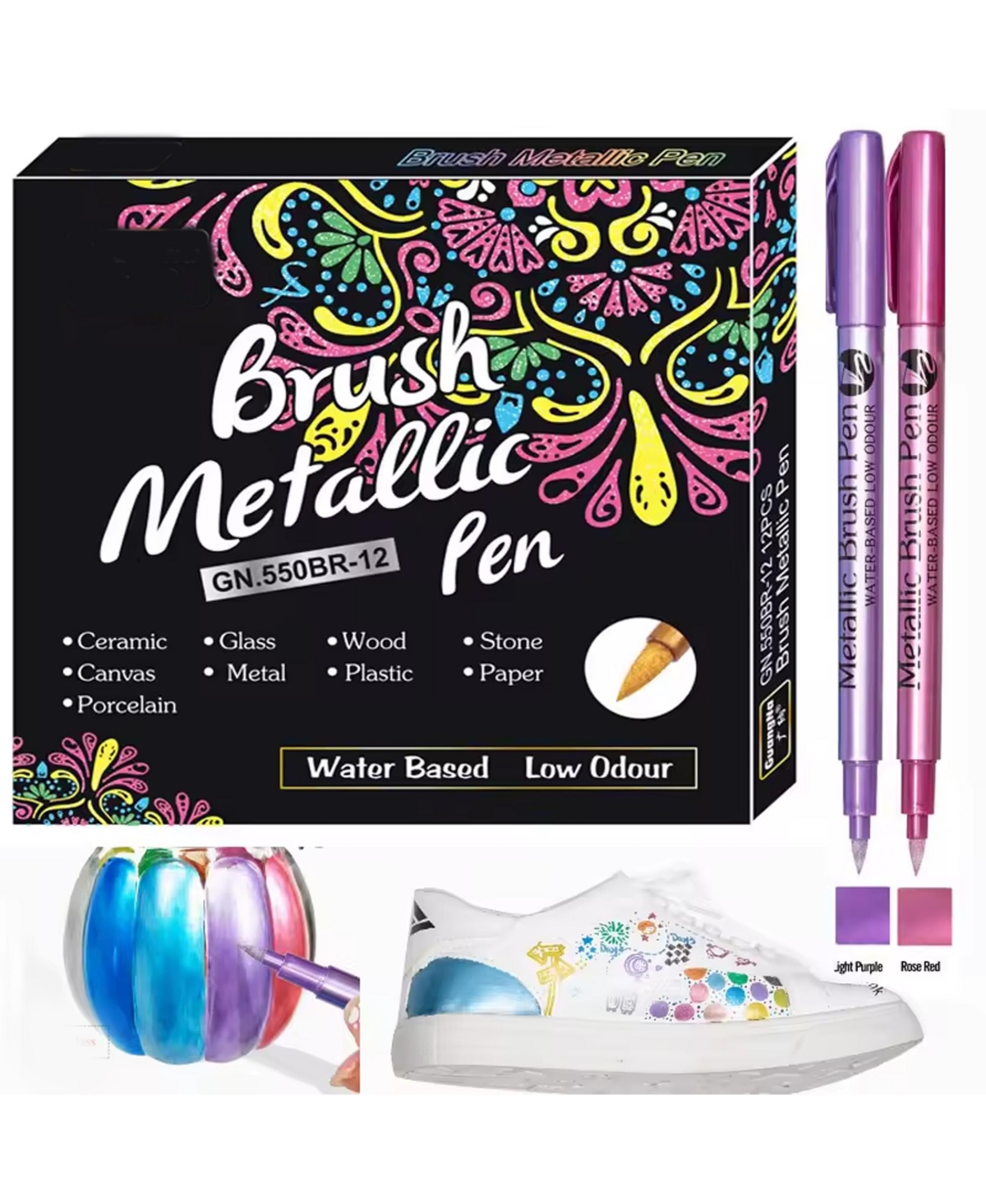 Click here for Htutwoo Metallic 12-Color Soft-Tip Acrylic Marker... prices