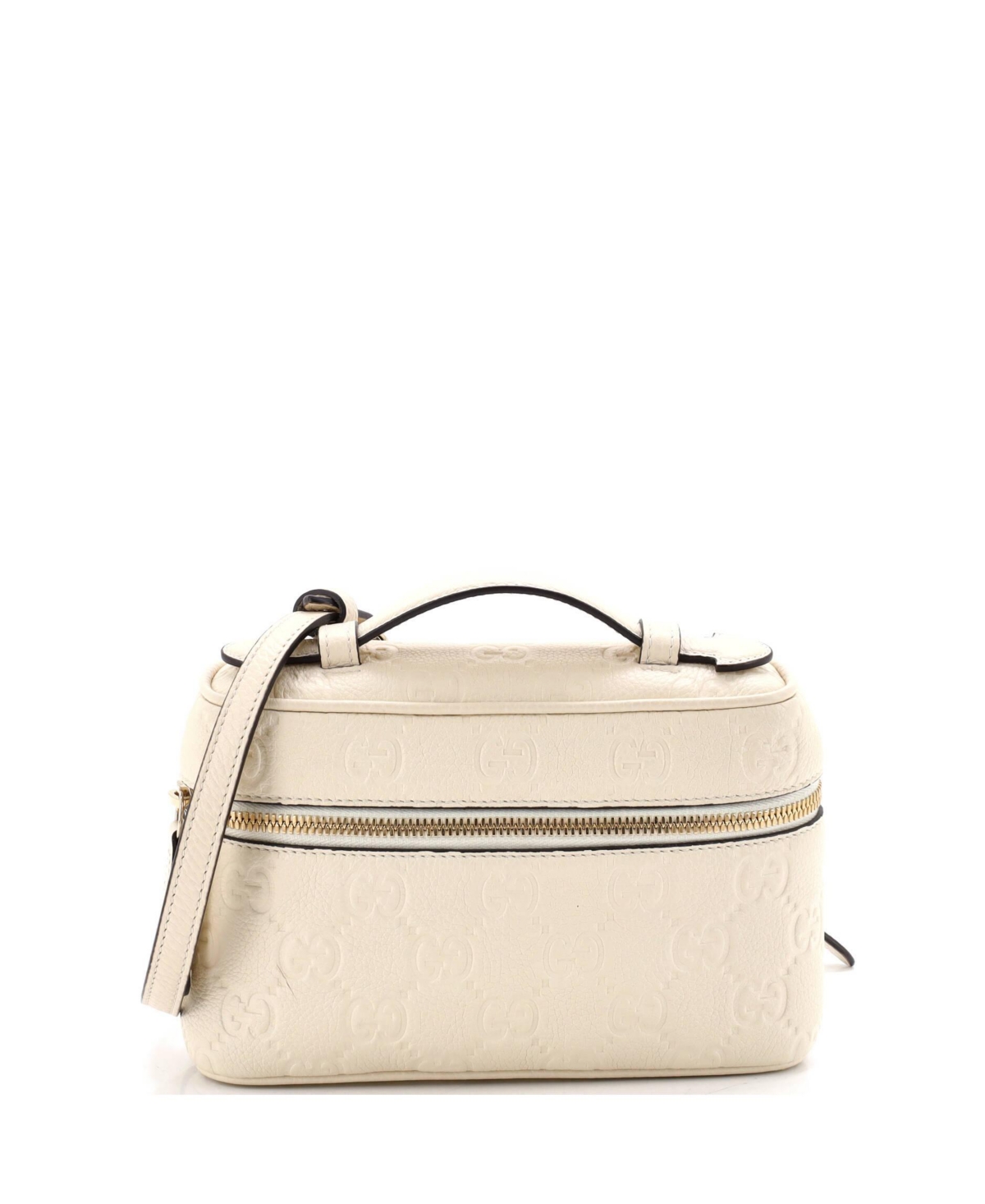 Click here for Pre-Owned Gucci Small Emblem Top Handle Vanity Bag... prices