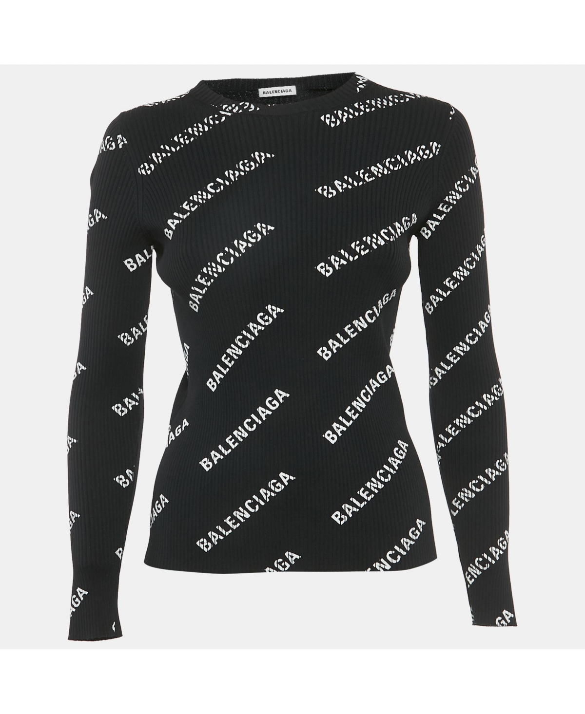 Click here for Pre-Owned Balenciaga Womens Logo All-Over Print Ri... prices