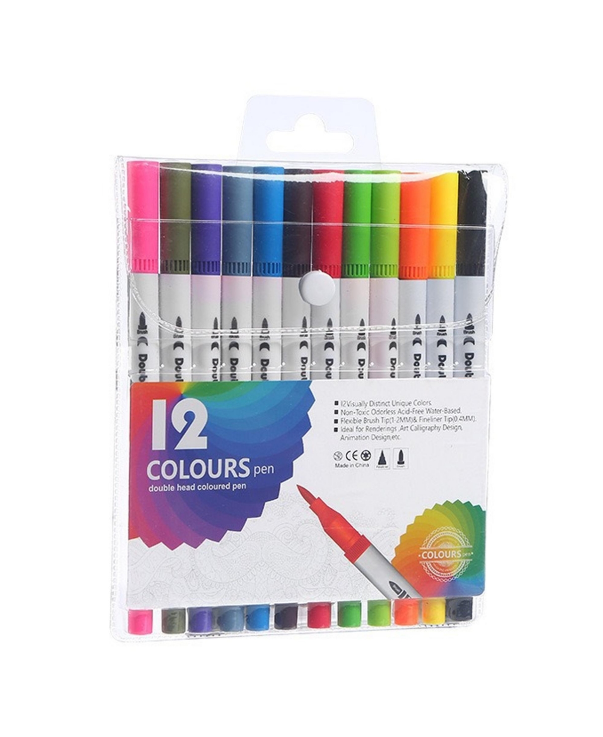 Click here for Htutwoo 12 Colors Dual Tip Art Markers Pens  Soft-... prices