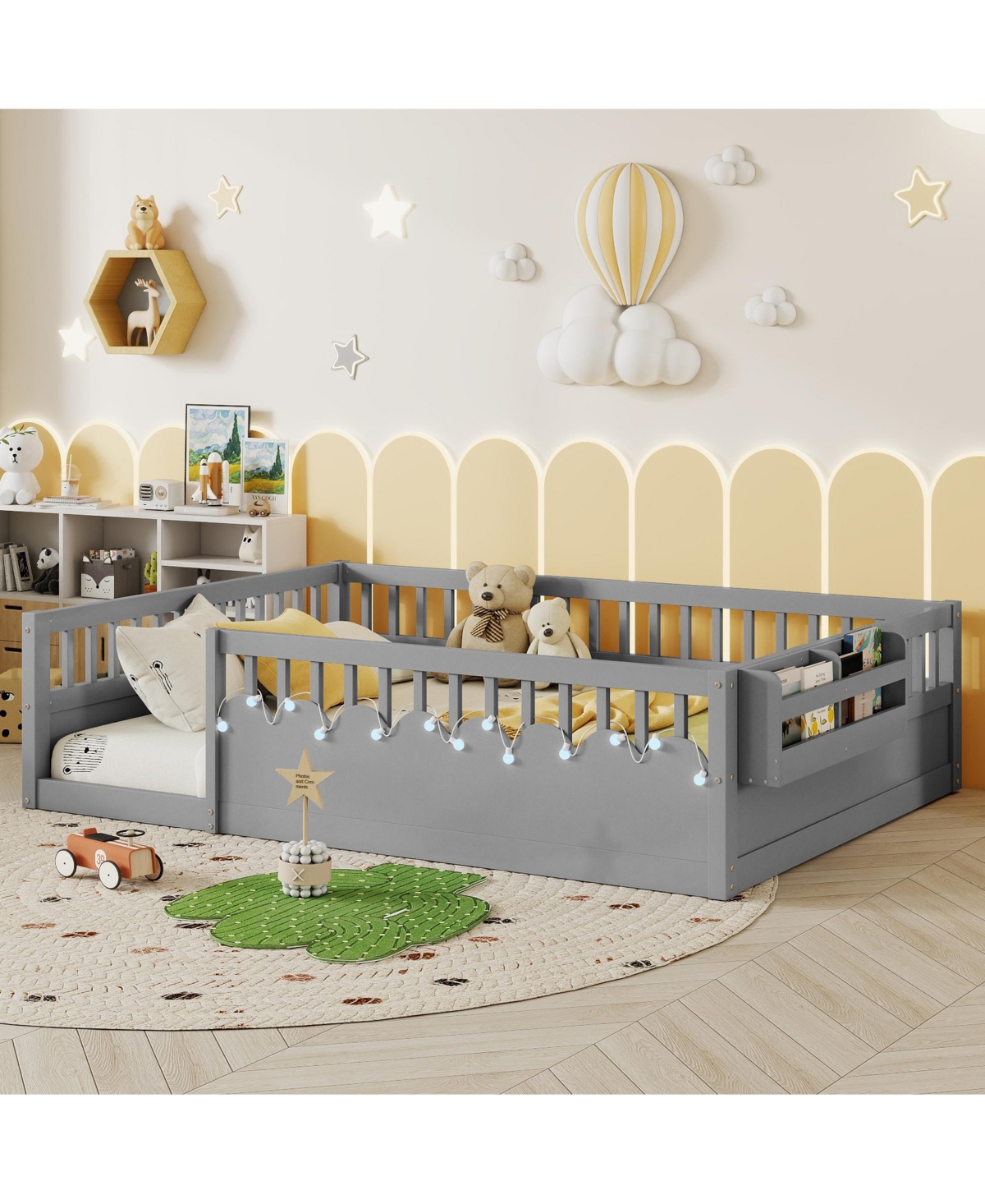 Click here for Rainsken Size Montessori Floor Bed with Storage Sh... prices