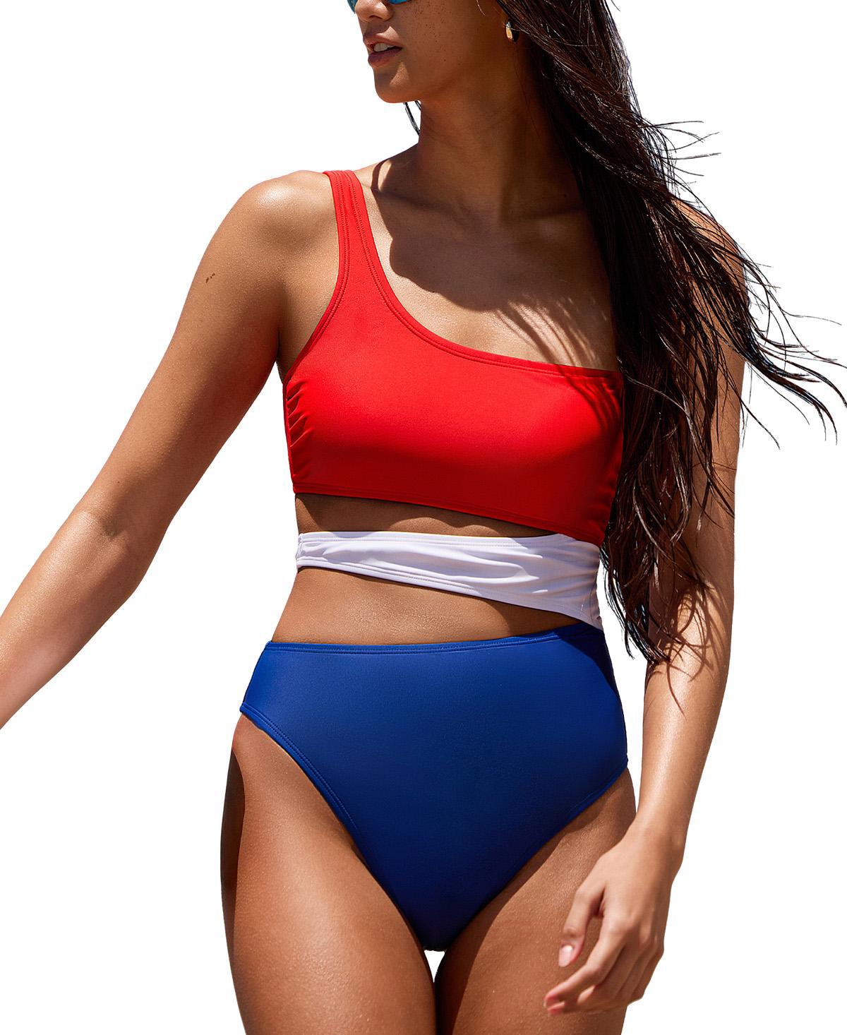 Click here for Cupshe Womens July Mood Colorblock One-Piece Swims... prices