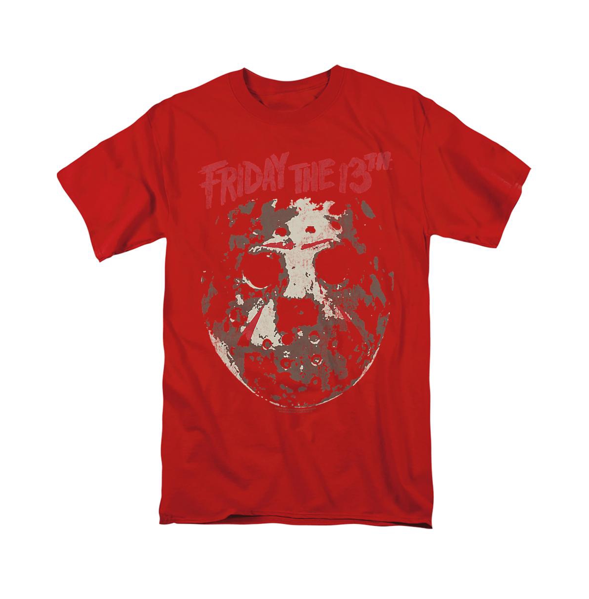 Click here for Friday The 13th Mens Rough Mask T Shirt - Red prices