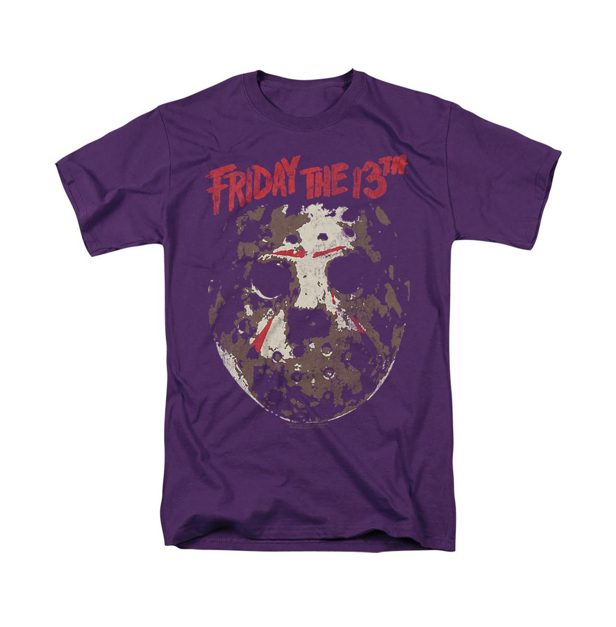 Click here for Friday The 13th Mens Rough Mask T Shirt - Purple prices