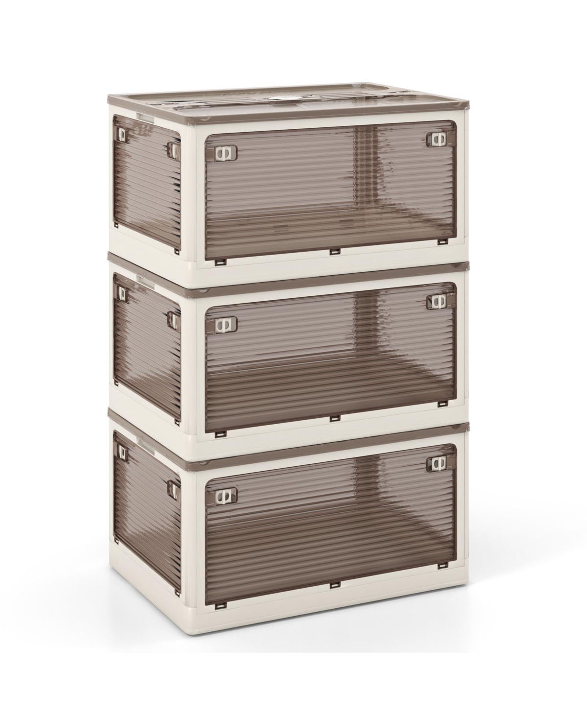 Click here for Gouun 3-Pack Stackable Storage Bins with Lids with... prices