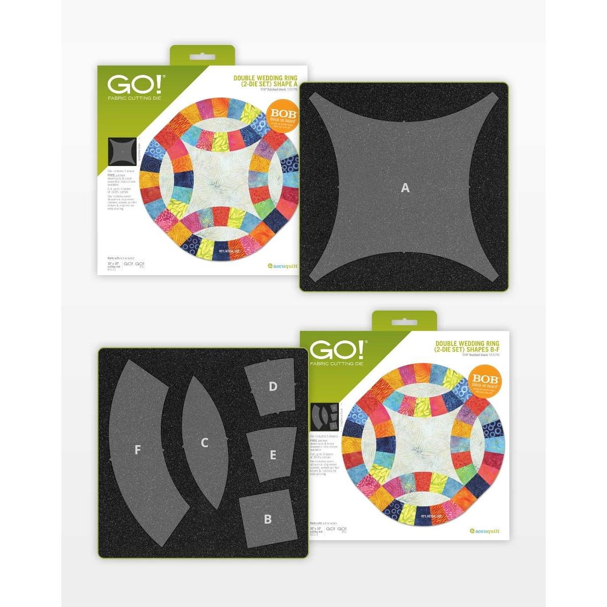 Click here for AccuQuilt Go Double Wedding Ring-11 1/2 Finished (... prices