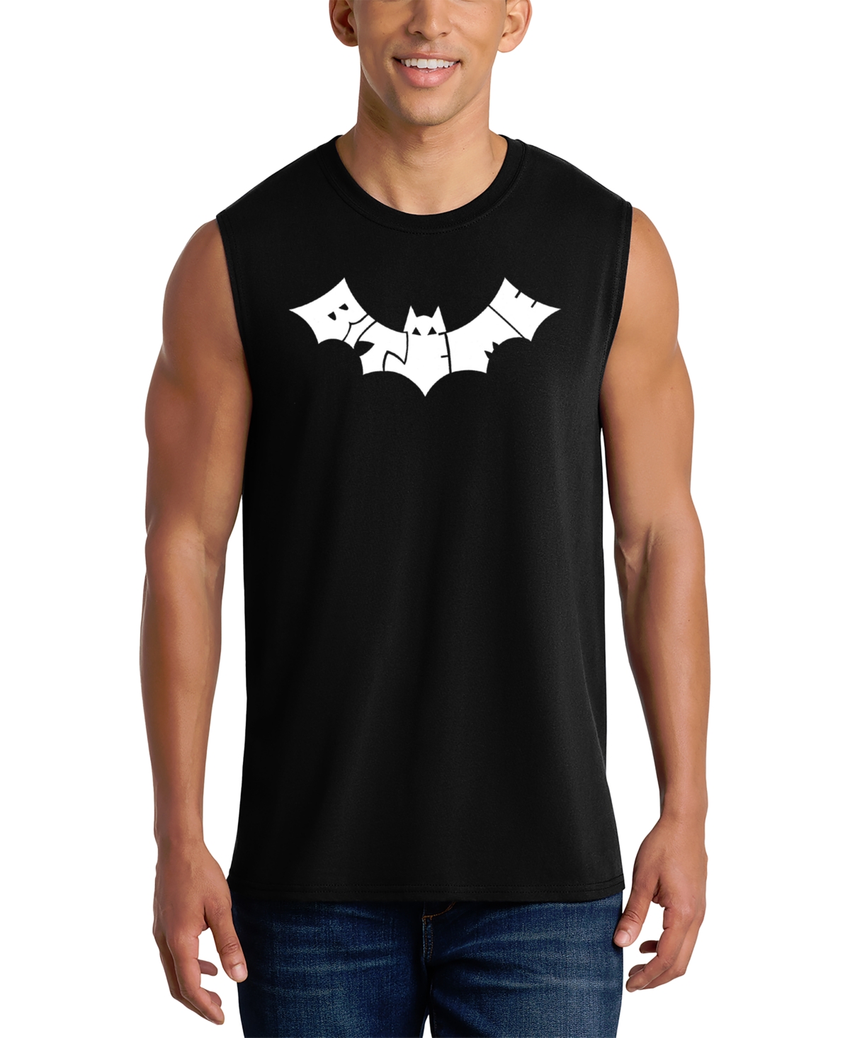 Click here for La Pop Art Mens Bat Silhouette Word Art Graphic Ta... prices