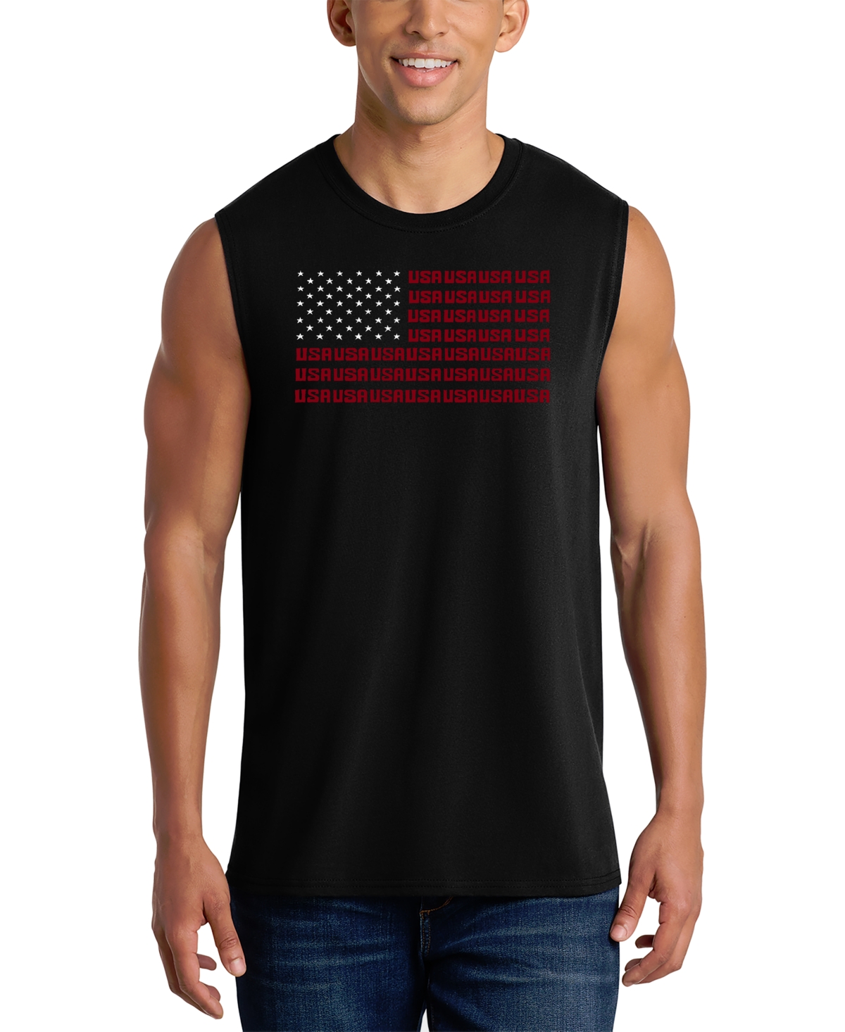 Click here for La Pop Art Mens Usa Flag Typography Patriotic Grap... prices