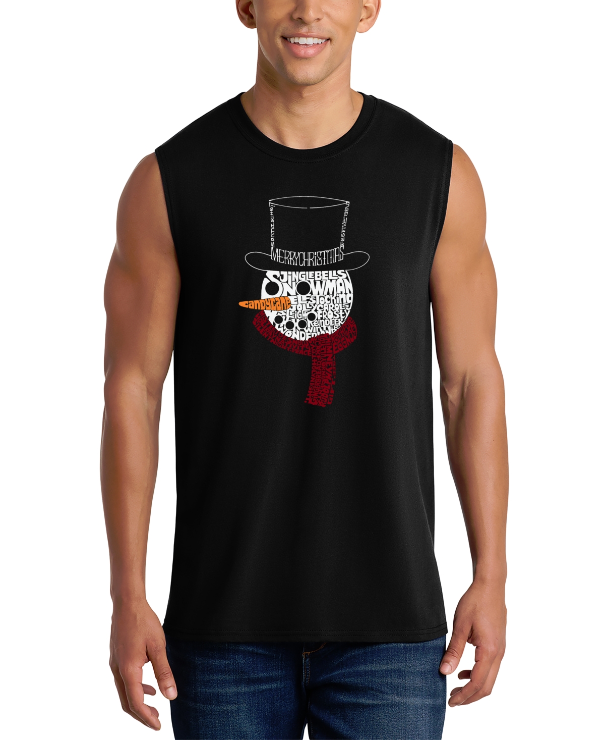 Click here for La Pop Art Mens Snowman Top Hat Winter Word Art Gr... prices