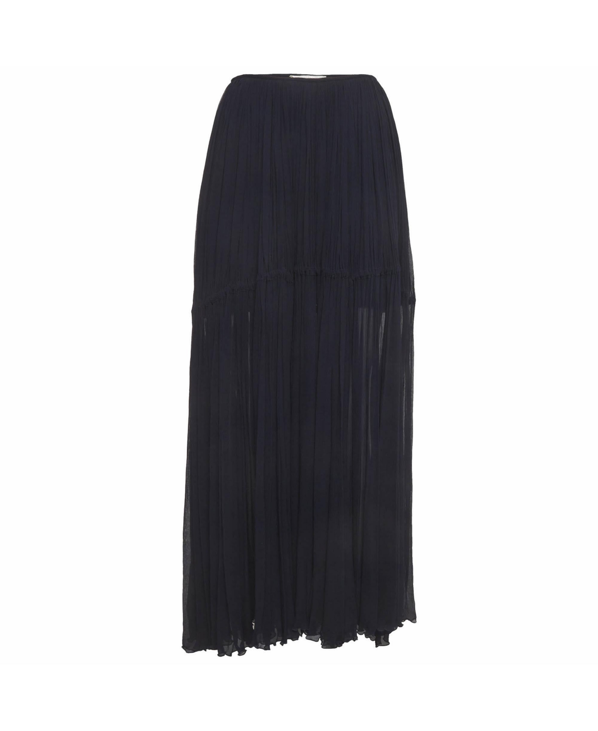 Click here for Pre-Owned Chloe Womens Crinkle Chiffon Tiered Maxi... prices