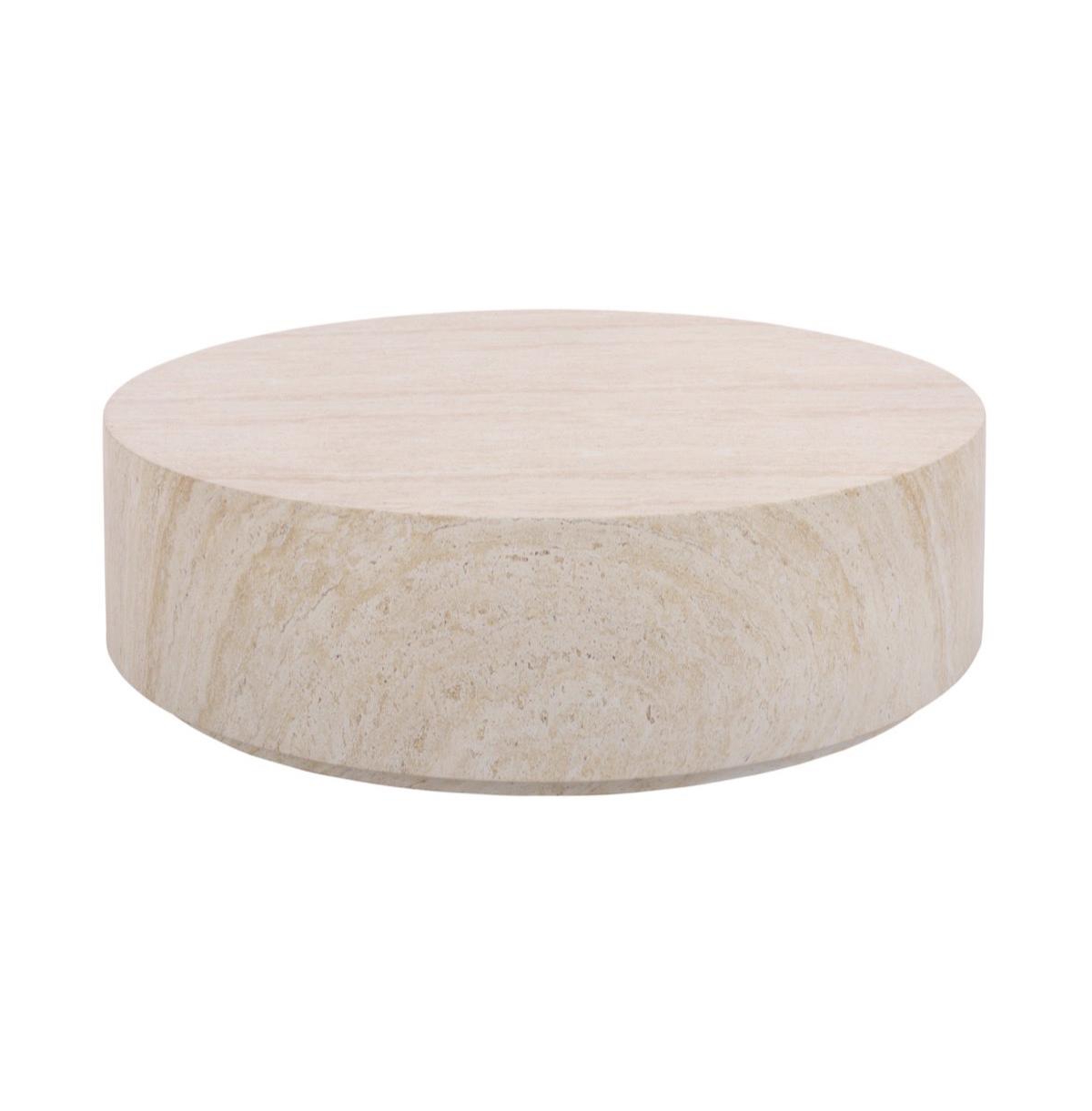 Click here for Safavieh Tina Round Outdoor Coffee Table - Travert... prices