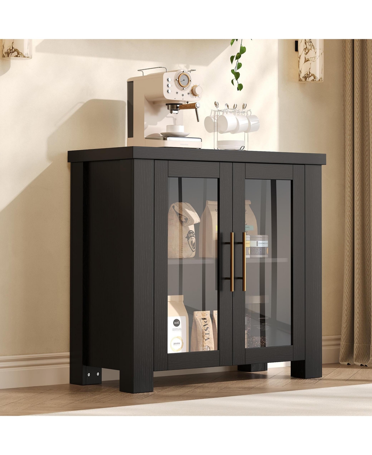 Click here for homfan Wooden Sideboard Credenza  Buffet Cabinet w... prices