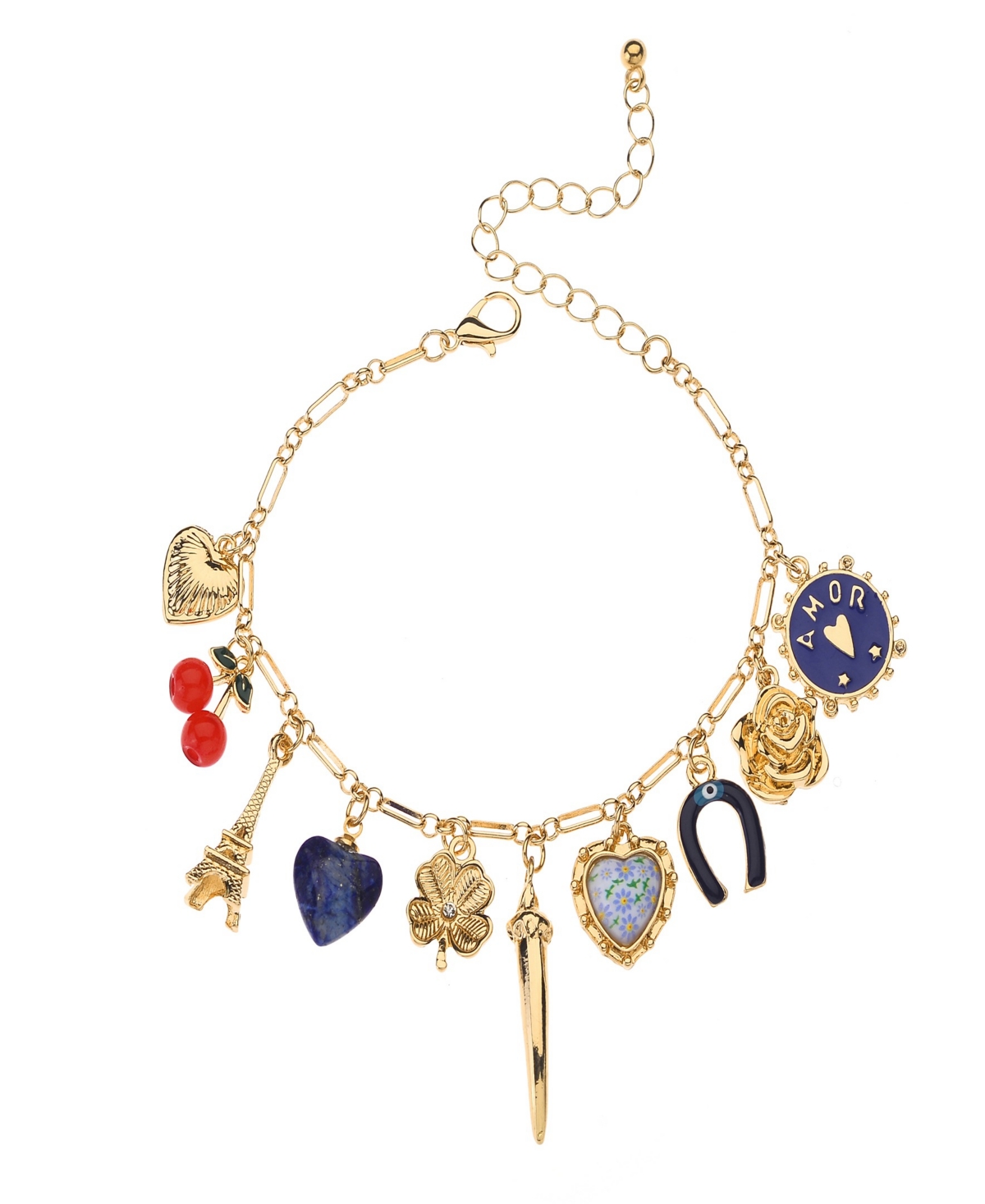 Click here for Nicole Miller Gold-Tone Eiffel Tower  Heart  Rose... prices
