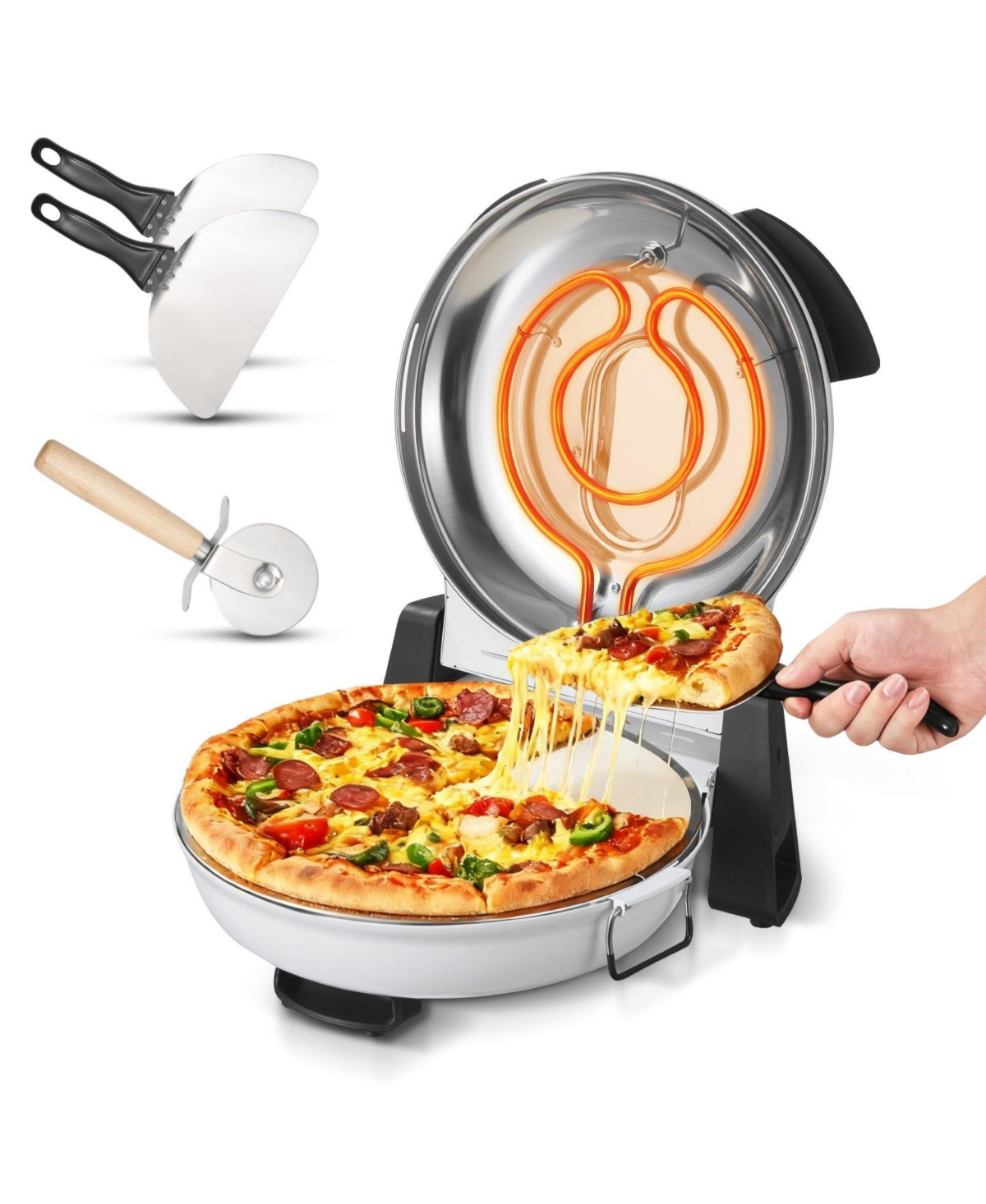 Click here for Mecale Electric Pizza Oven  12  1200W  Cordierite... prices