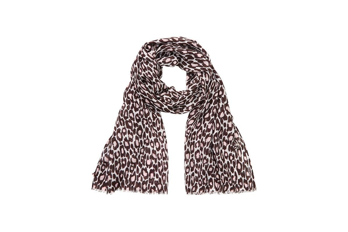 Click here for Olsen Womens Leopard Scarf - Dark brown prices