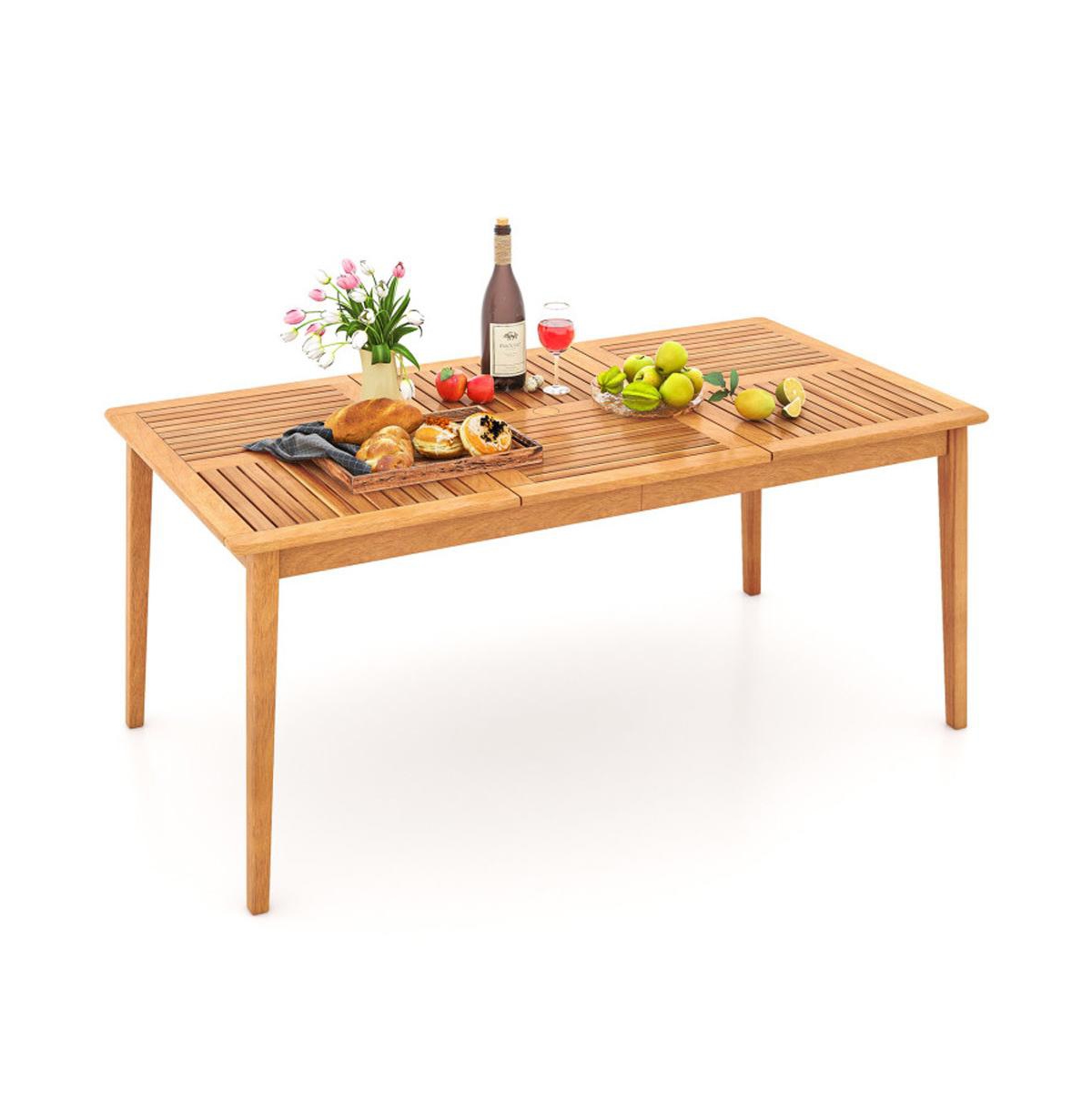 Click here for Boyel Living 6-Person Outdoor Acacia Wood Rectangu... prices