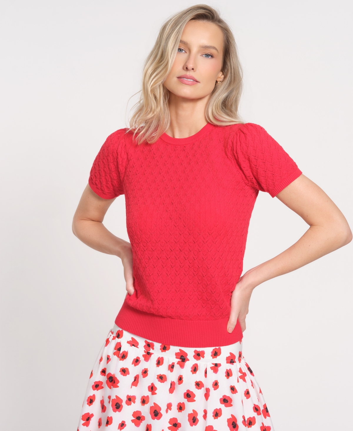 Click here for Isaac Mizrahi Womens Short-Sleeve Crewneck Sweater... prices