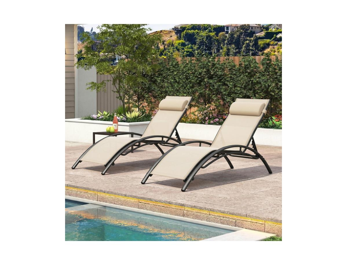 Click here for Boyel Living Patio Chaise Lounges Set of 2 Outdoor... prices