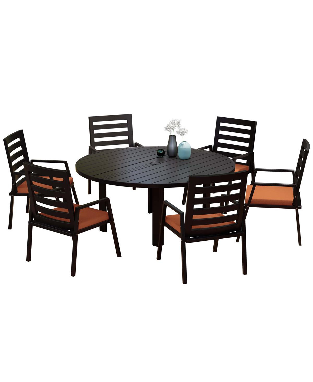 Click here for Leisuremod Chelsea 7-Piece Aluminum Outdoor Dining... prices