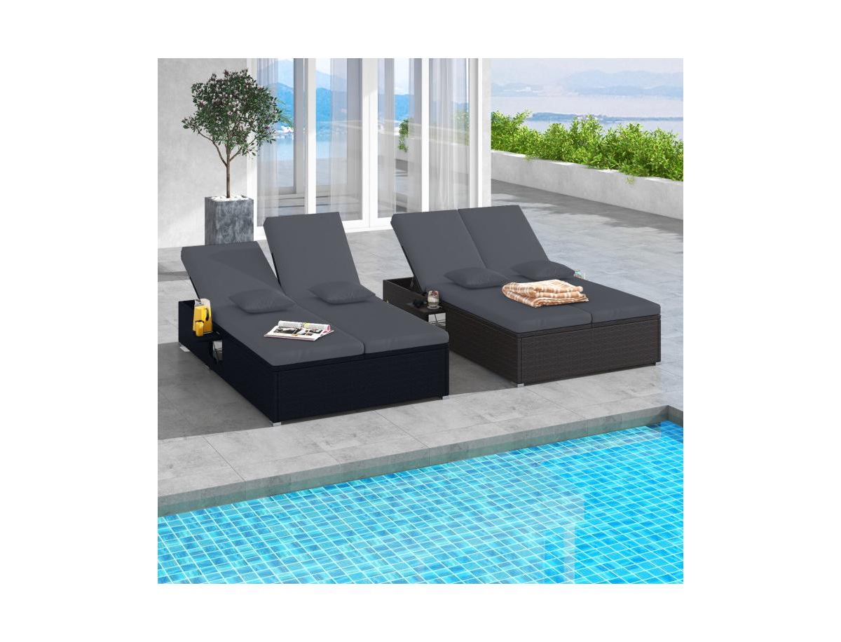 Click here for Boyel Living Patio Double Chaise Lounge with Cushi... prices