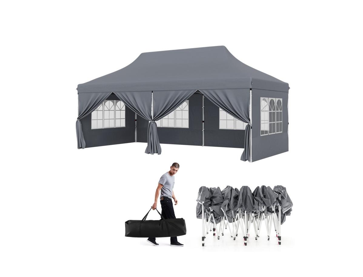 Click here for Boyel Living 10 x 20 Feet Pop up Canopy with 6 Sid... prices