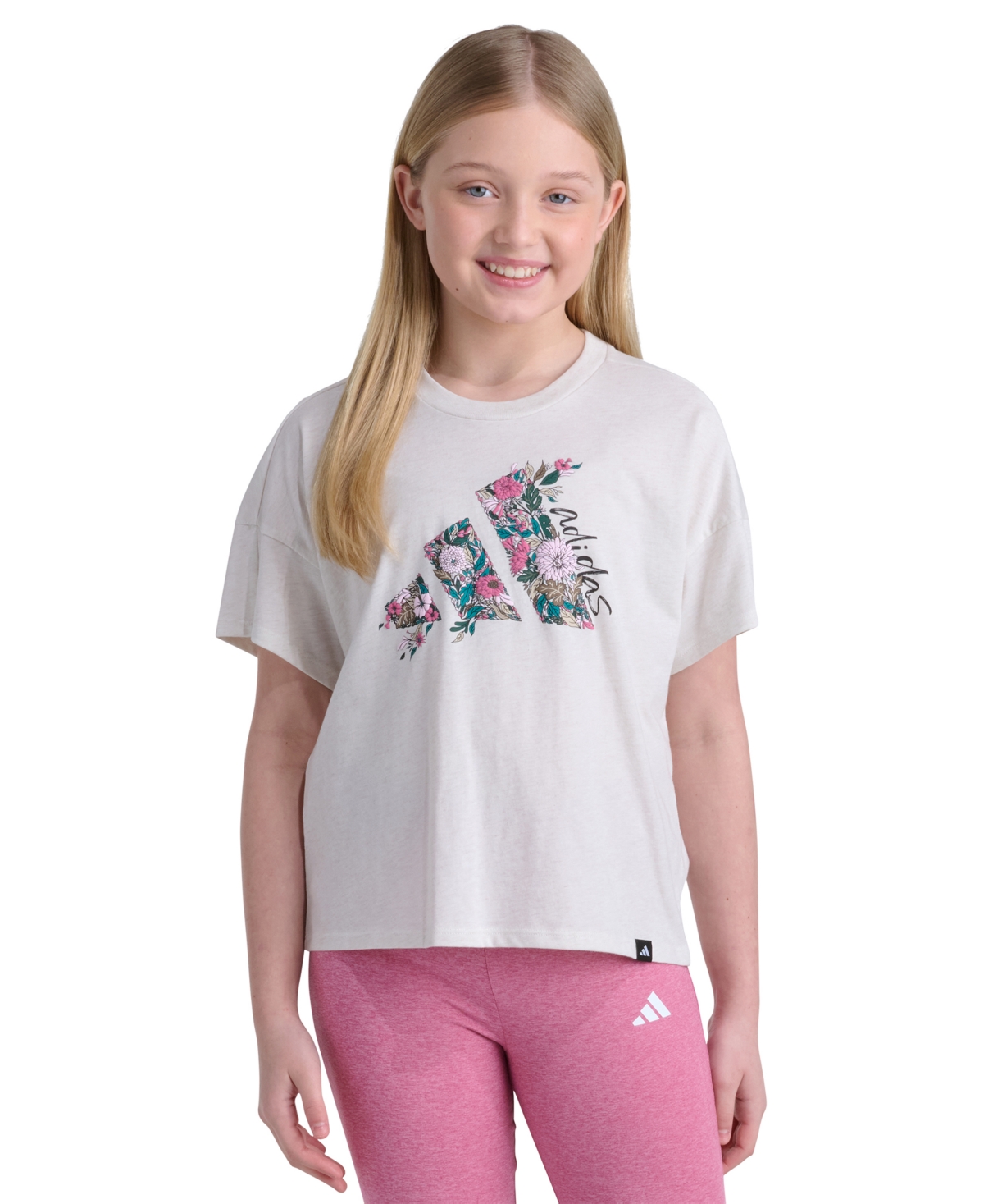 Click here for adidas Girls 7-16 Short-Sleeve Heather Drop Should... prices