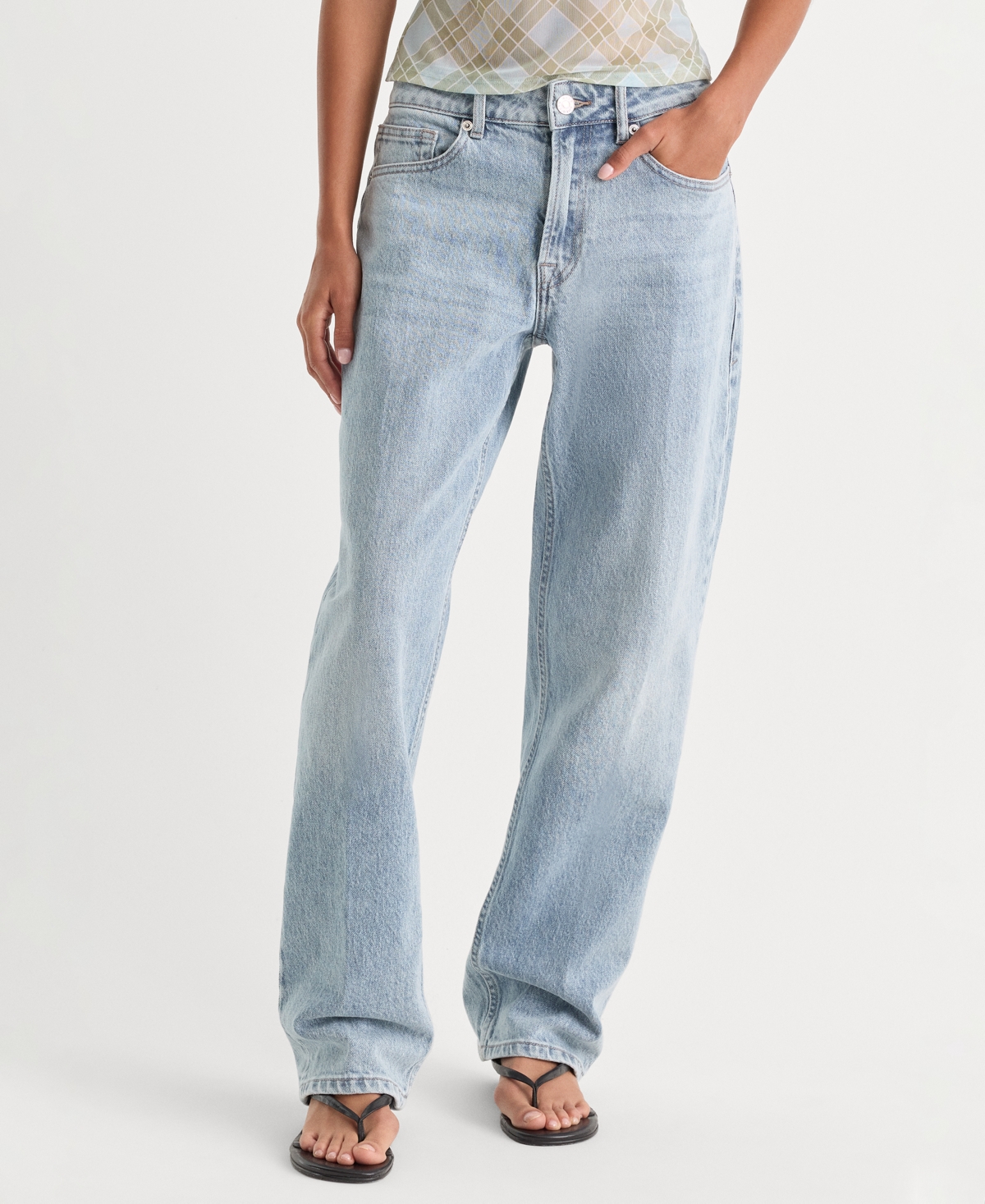 Click here for Good American Womens Good Petite 90s Mid-Rise Stra... prices