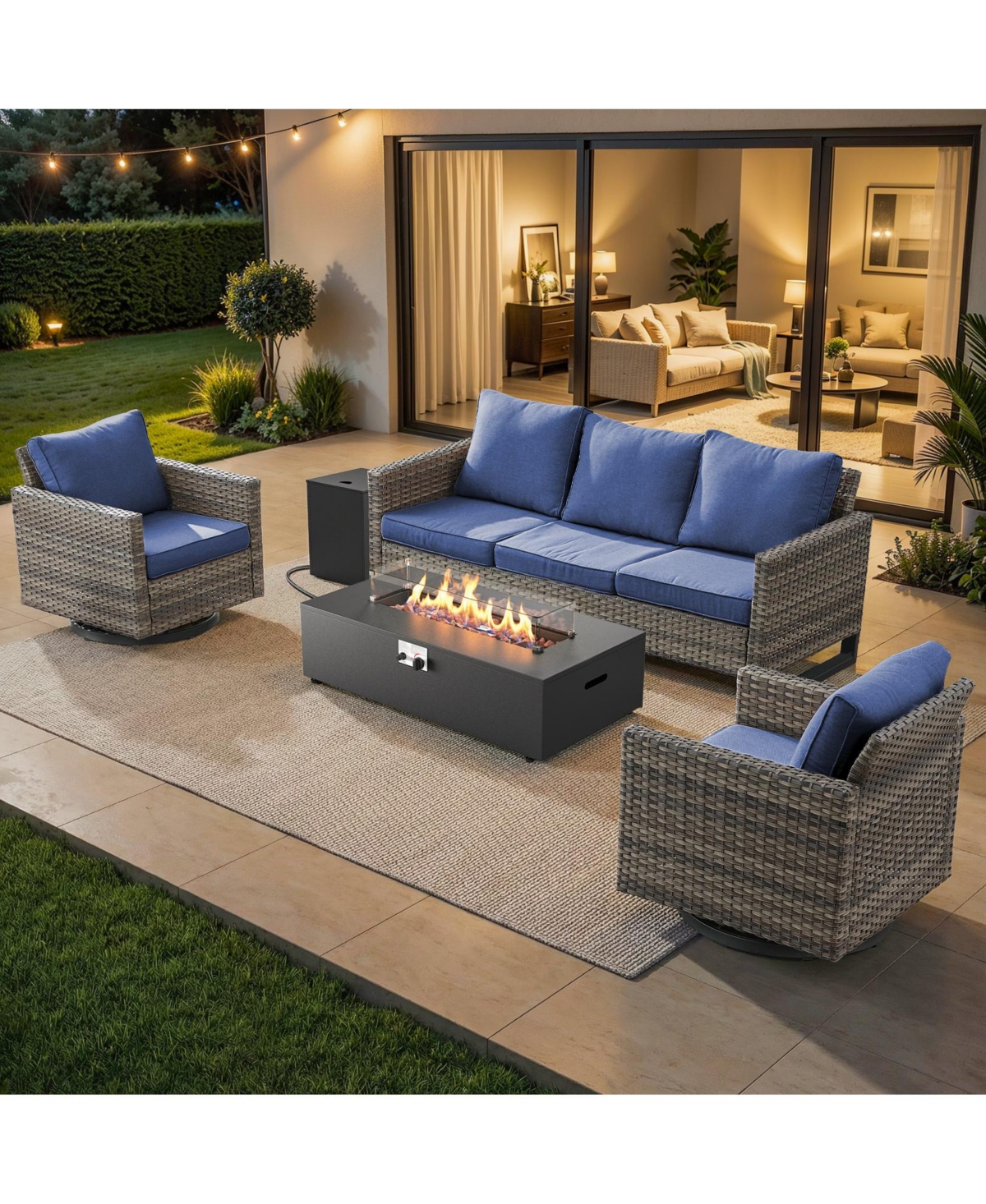 Click here for Pocassy Outdoor Patio Furniture Set with Fire Pit... prices