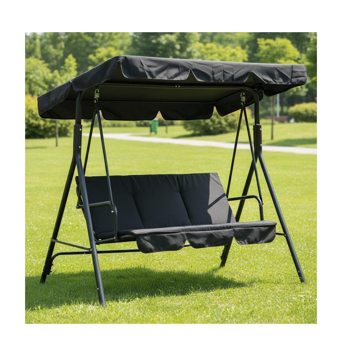 Click here for gaomon 3 Person Outdoor Patio Porch Swing Chair Wi... prices