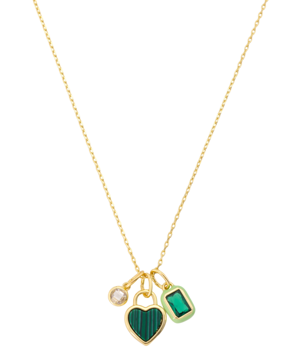 Click here for Unwritten Cubic Zirconia Gold-Tone Plated Malachit... prices