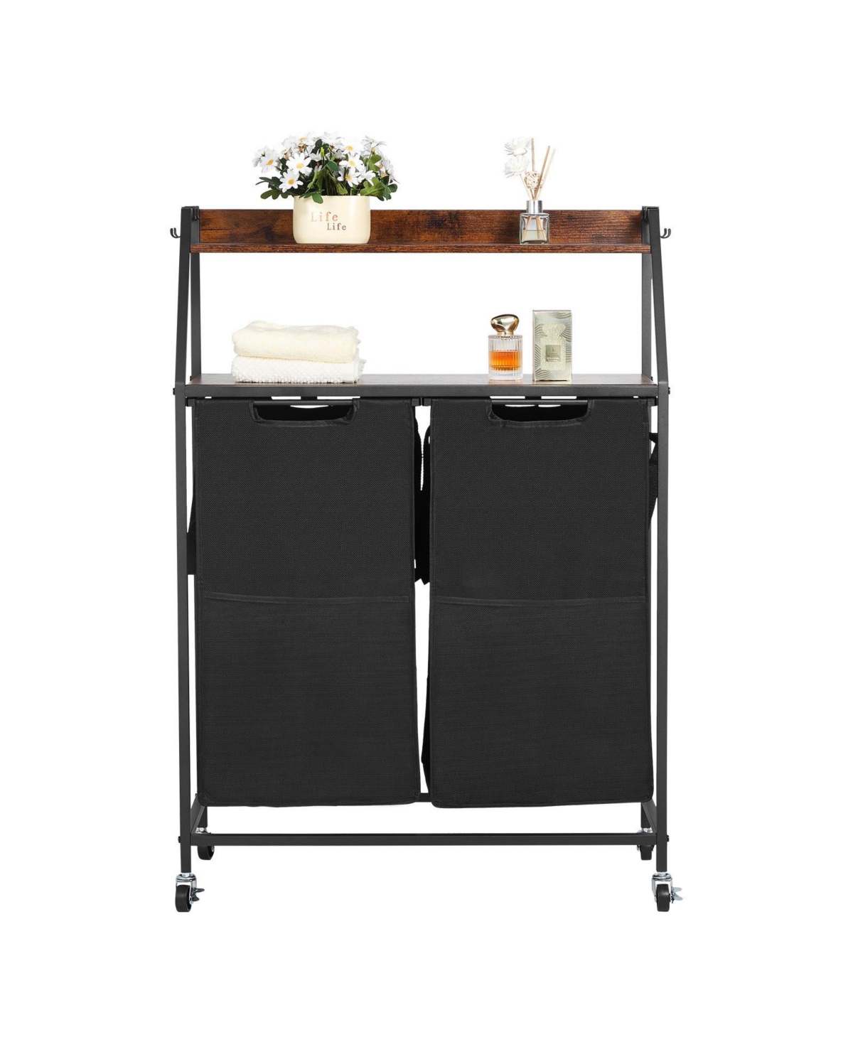 Click here for Ecooso 2-Tier Laundry Sorter  2-Section Rolling Ha... prices