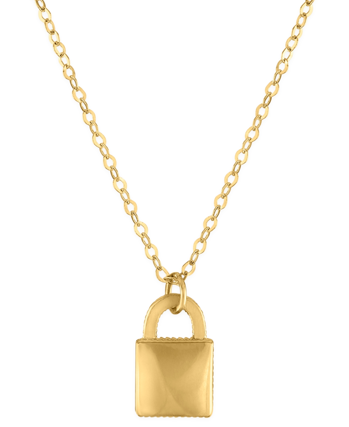 Click here for Macys Small Padlock Pendant Necklace in 10k Yellow... prices