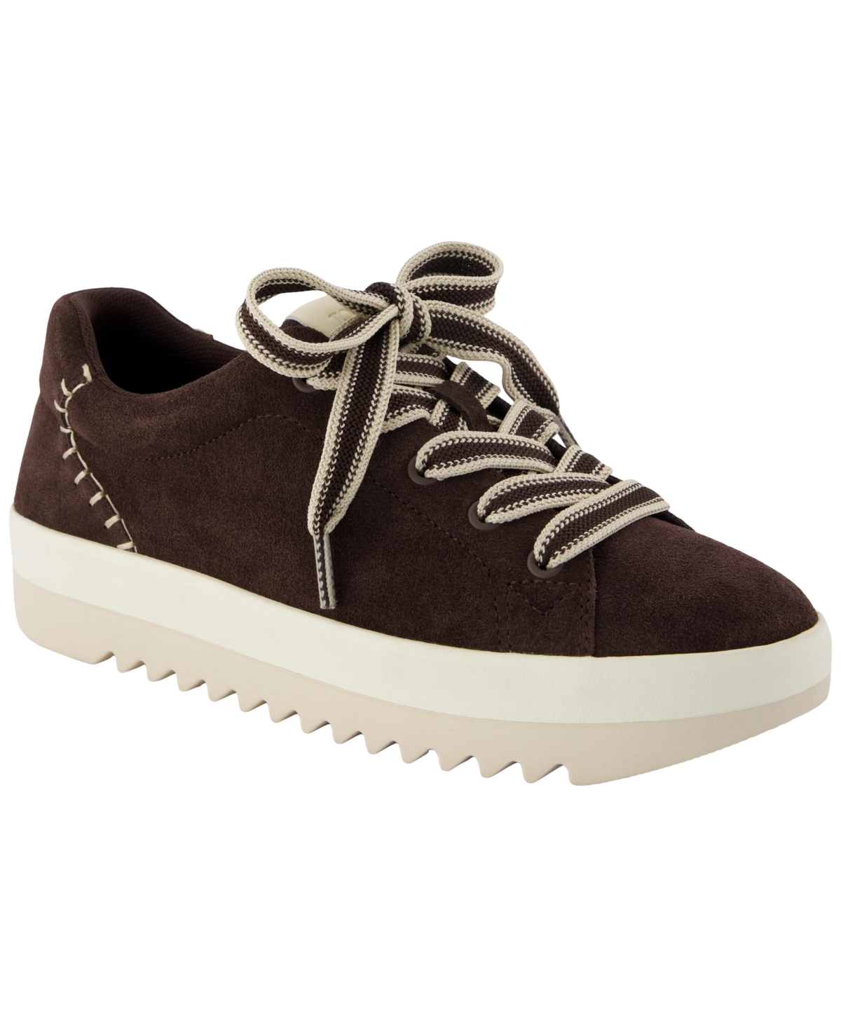 Click here for Toms Womens Rea Lace-Up Platform Sneakers - Chocol... prices