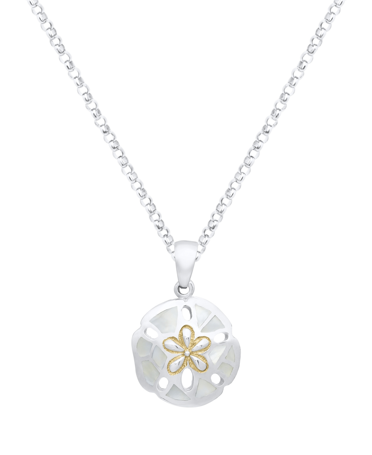 Click here for Macys White Pearl Sand Dollar Pendant Necklace in... prices