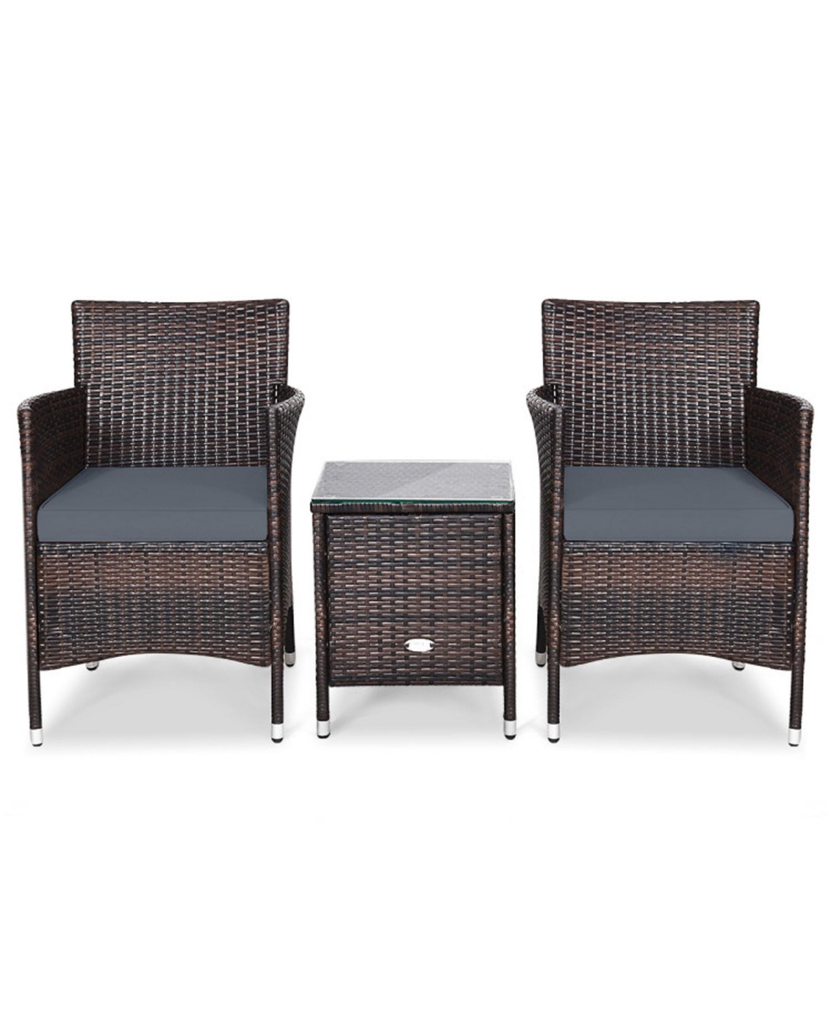 Click here for Clihome 3 Pieces Ergonomic Wicker Patio Conversati... prices