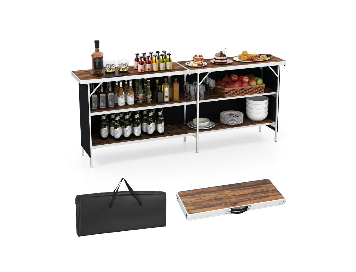 Click here for Boyel Living Aluminum Portable Picnic Table with 2... prices