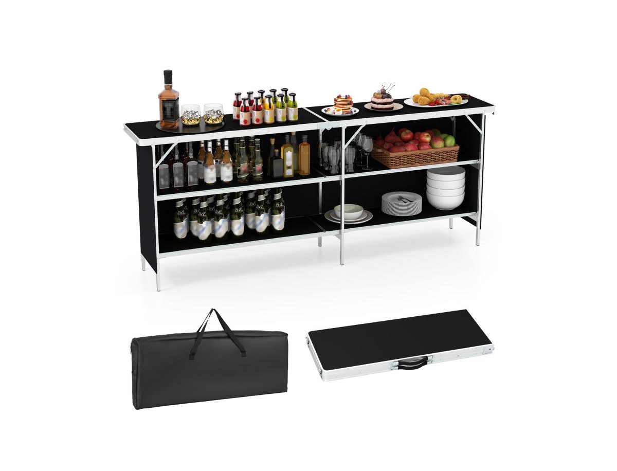 Click here for Boyel Living Aluminum Portable Picnic Table with 2... prices