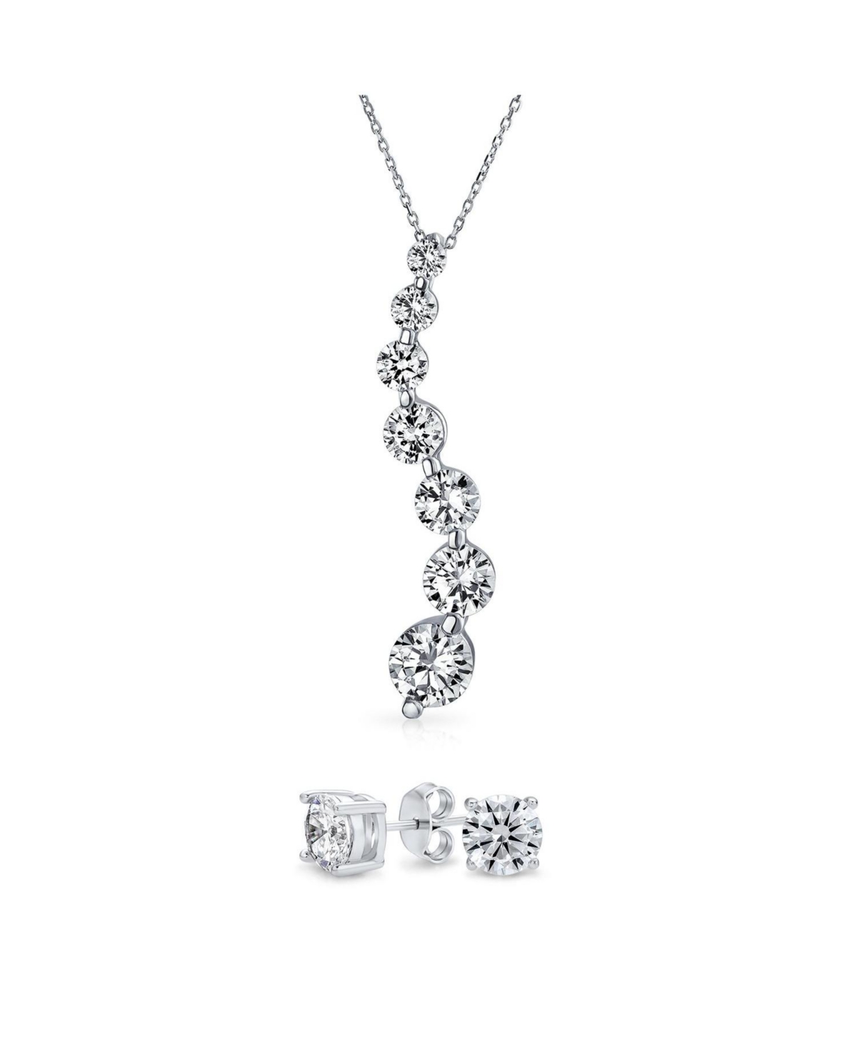 Click here for Bling Jewelry Love Is a Journey Cz Pendant Necklac... prices