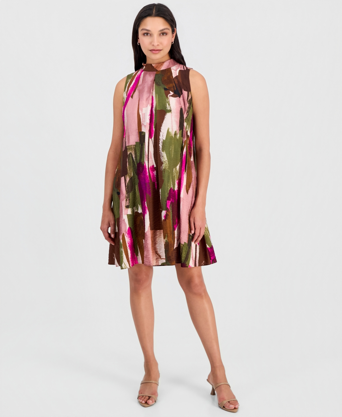 Click here for Robbie Bee Womens Printed Mock-Neck Sleeveless A-L... prices