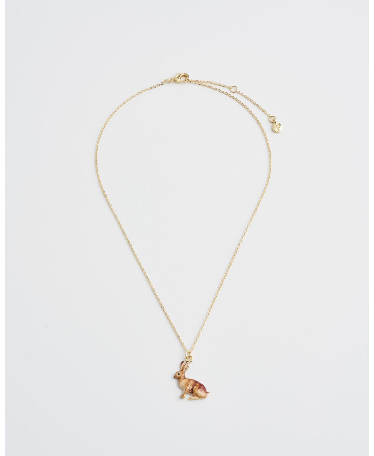 Click here for Fable England Enamel Rabbit Short Necklace - Gold prices