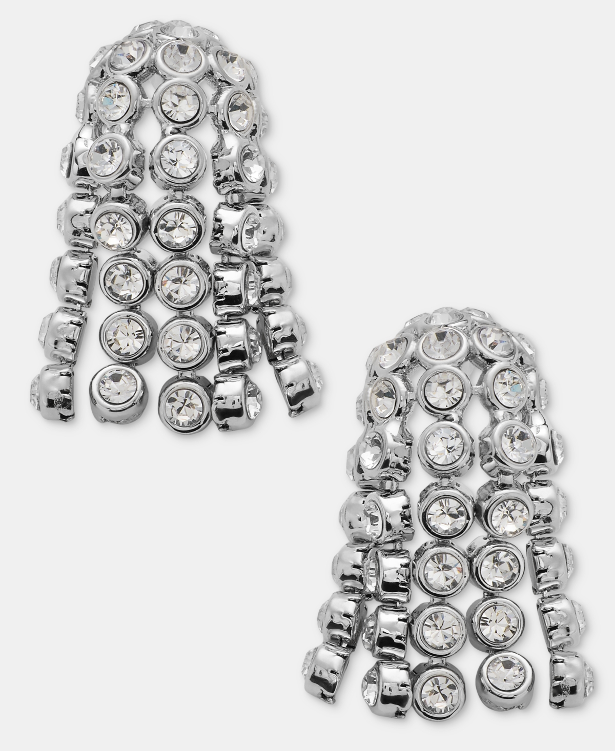 Click here for Givenchy Crystal Fringe Stud Earrings - White prices